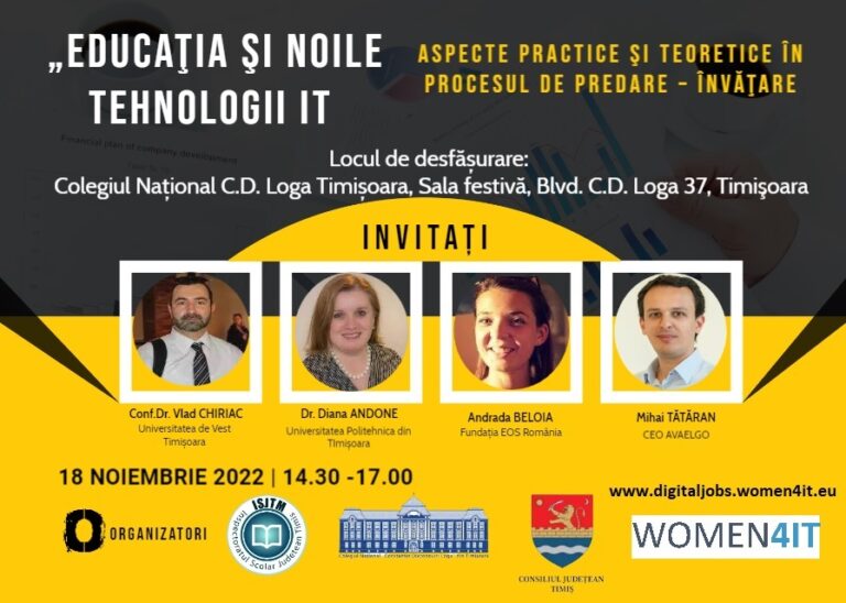 EOS a prezentat resursele Women4IT la simpozionul”Educația și noile ...
